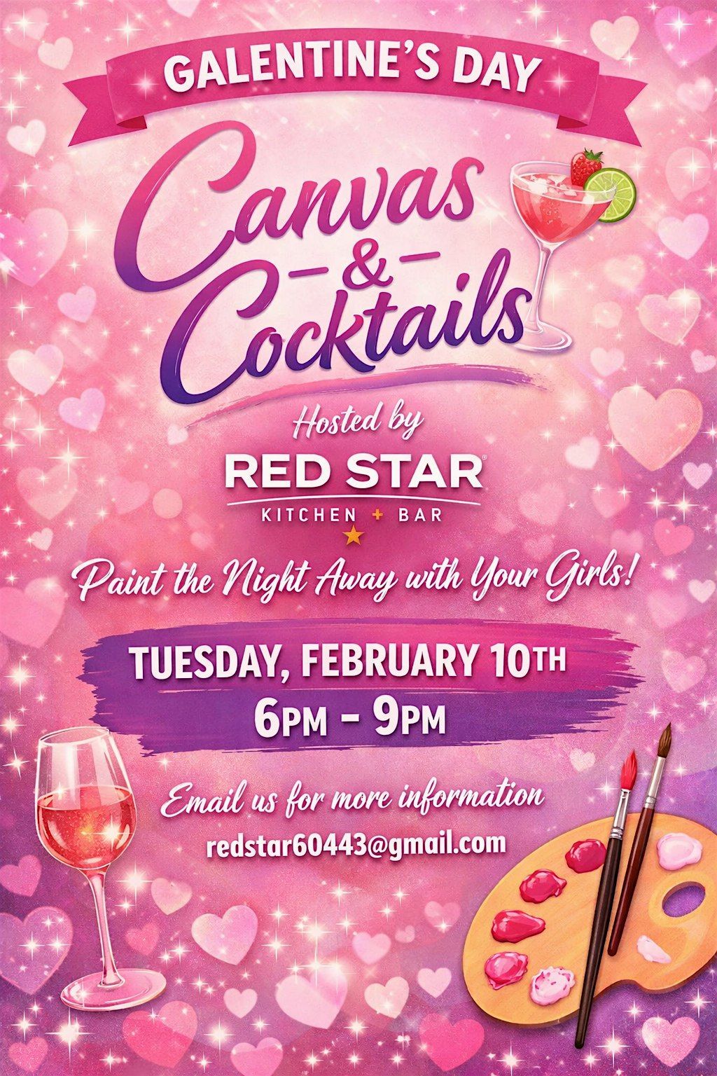 GALENTINE’S DAY CANVAS & COCKTAILS, Red Star Matteson, 10 February 2026 ...