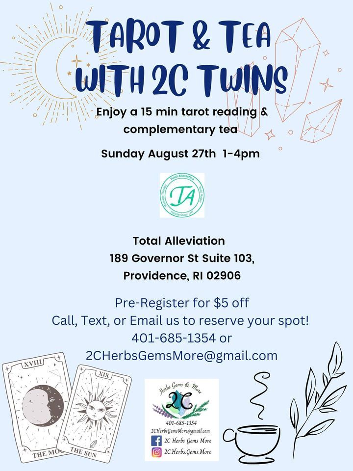 Tarot & Tea with the 2C Twins , Total Alleviation, Providence, 27 ...