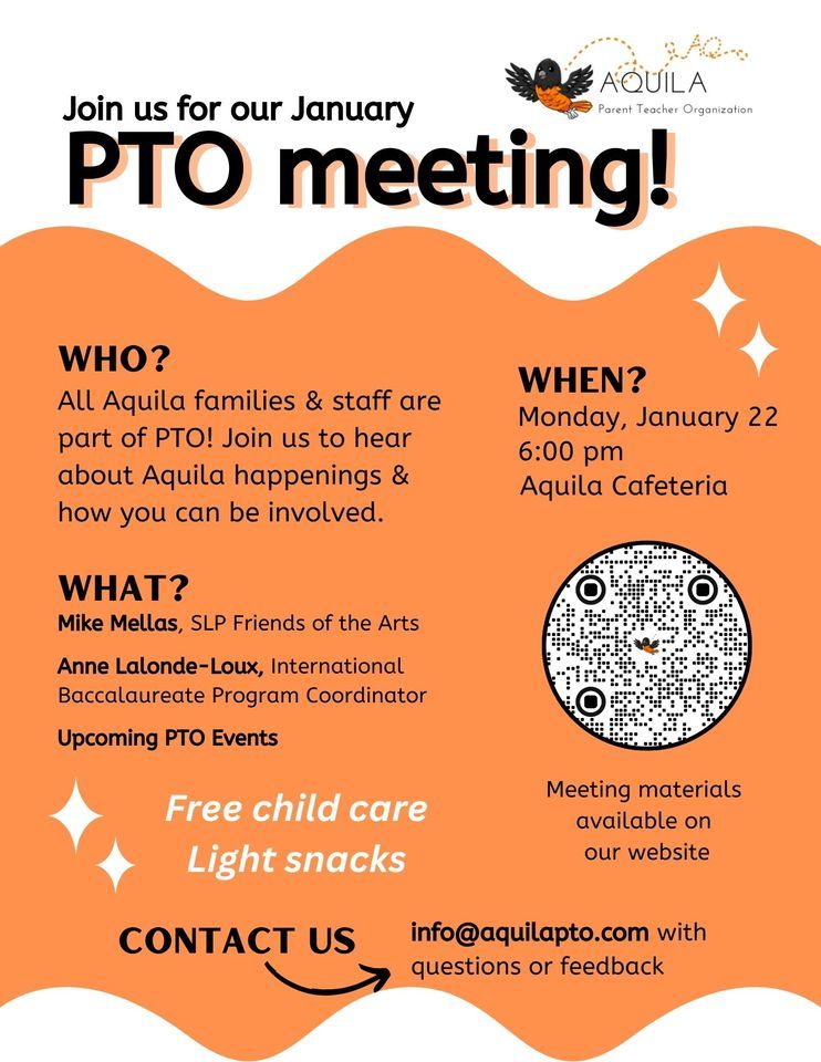 January 2024 Aquila PTO Meeting , Aquila Elementary School, Saint Louis ...