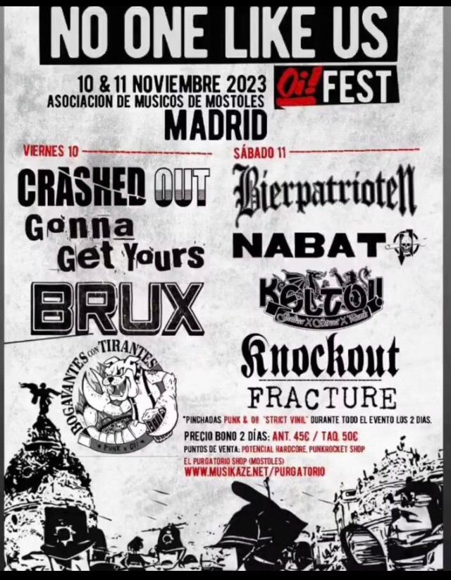 No one likes us fest (Madrid), Asociacion De Musicos De Mostoles Y Sur ...