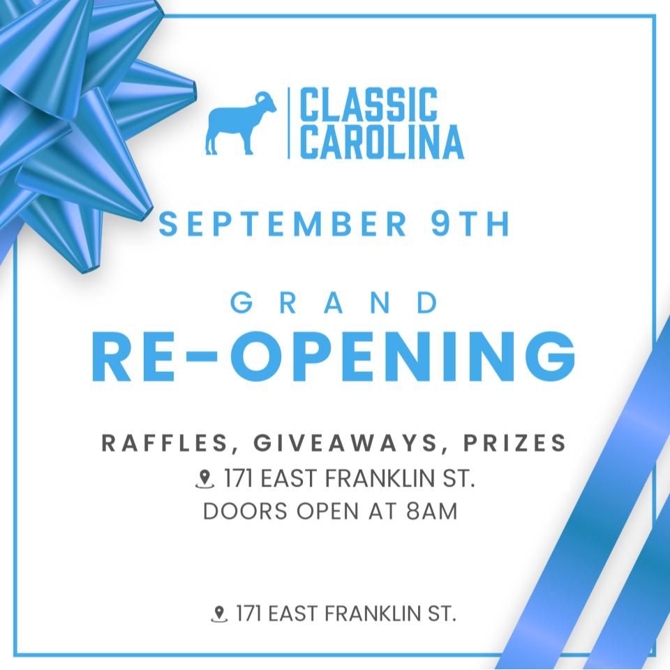 Classic Carolina Grand Re-Opening, 171 E Franklin St, Chapel Hill, NC ... Classic Carolina Grand Re-Opening, 171 E Franklin St, Chapel Hill, NC ...
