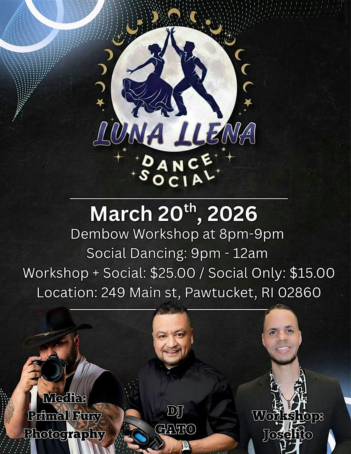 Luna Llena Dance Social, 249 Main St, Pawtucket, 20 March to 21 March ...