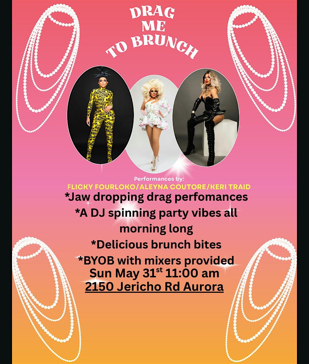 Drag Me To Brunch, 2150 Jericho Rd, Aurora, 31 May 2026 | AllEvents