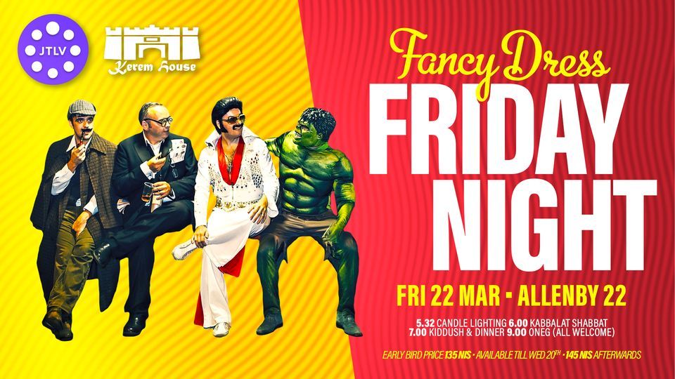 JTLV Fancy Dress & Costumes Friday Night Dinner, Allenby 22, Tel Aviv ...