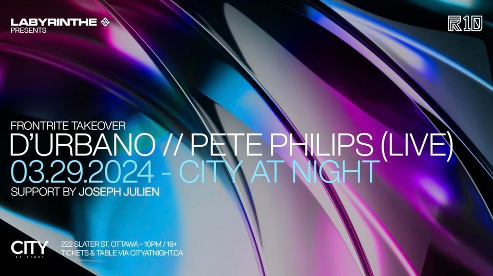 Labyrinthe: DURBANO, PETE PHILIPS (LIVE) at City At Night, City At ...