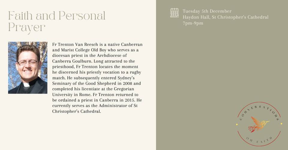 Faith and Personal Prayer, St Christopher's Cathedral, Canberra, 5 ...