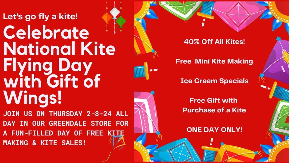 NATIONAL KITE FLYING DAY , Gift of Wings, Greendale, 8 February 2024 ...