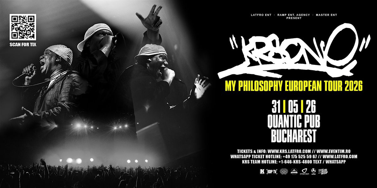 KRS One Live in Bucharest, Quantic Pub, București, 31 May 2026 | AllEvents