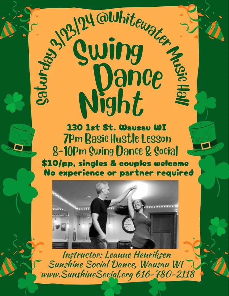St. Patrick’s Day Swing Dance Night @Whitewater Music Hall, Whitewater ...
