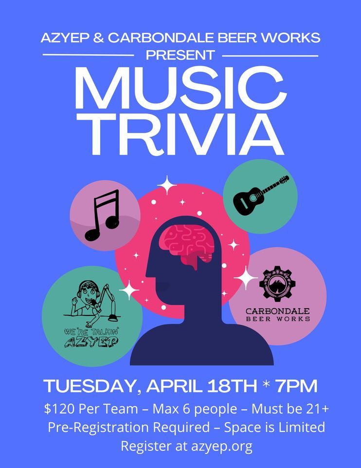 Music Trivia - April 18th, 2023, Carbondale Beer Works, 18 April 2023 ...
