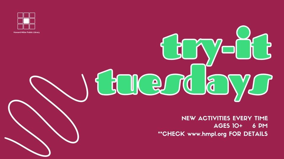 Try-It Tuesday, Howard Miller Public Library, Zeeland, 5 December 2023 ...