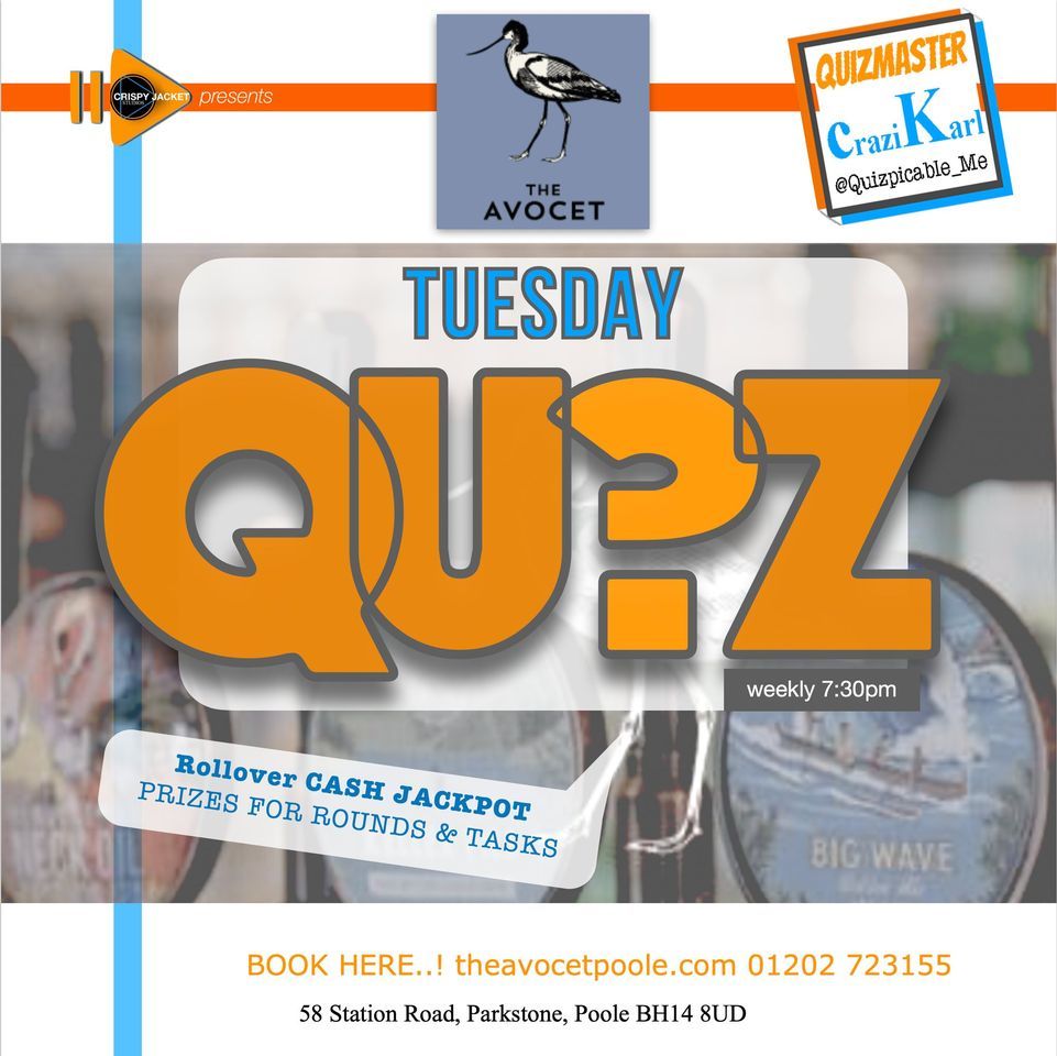 The Avocet Quiz with Quizpicable_me, The Avocet, Poole, 25 July 2023 ...