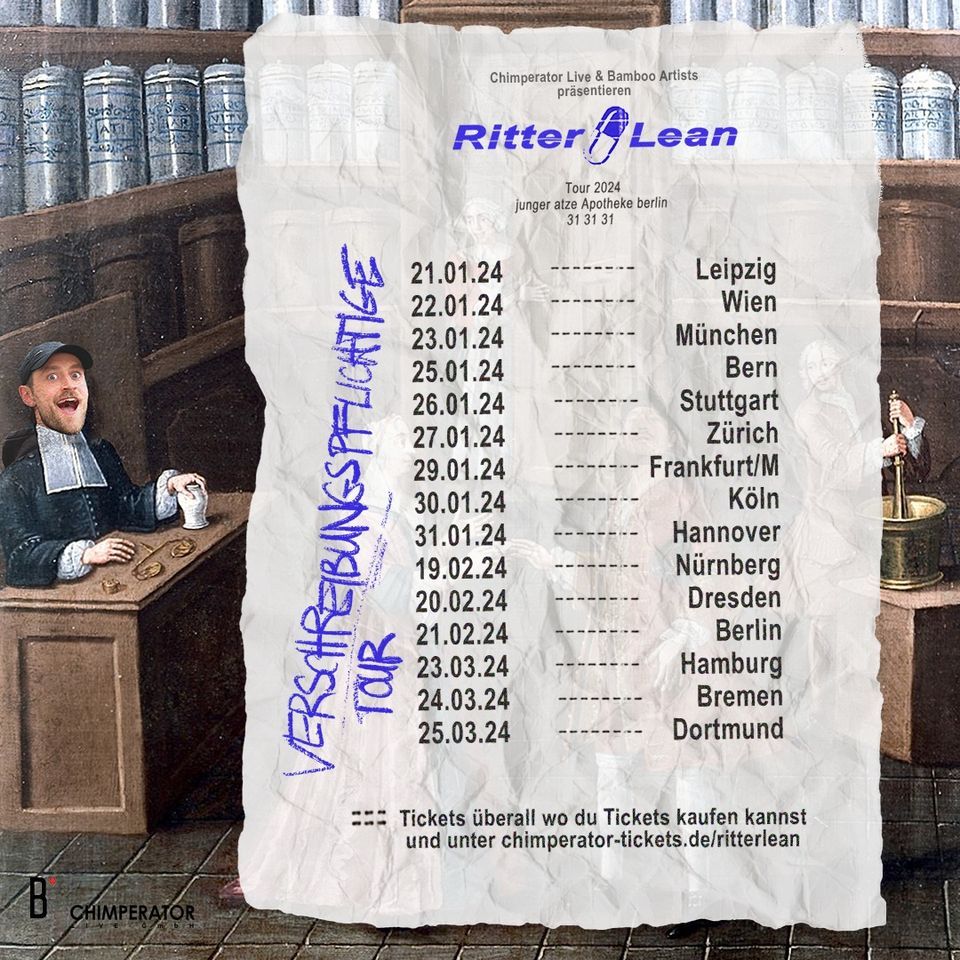 RITTER LEAN • Verschreibungspflichtige Tour 2024 • Flex Cafe, Wien ...