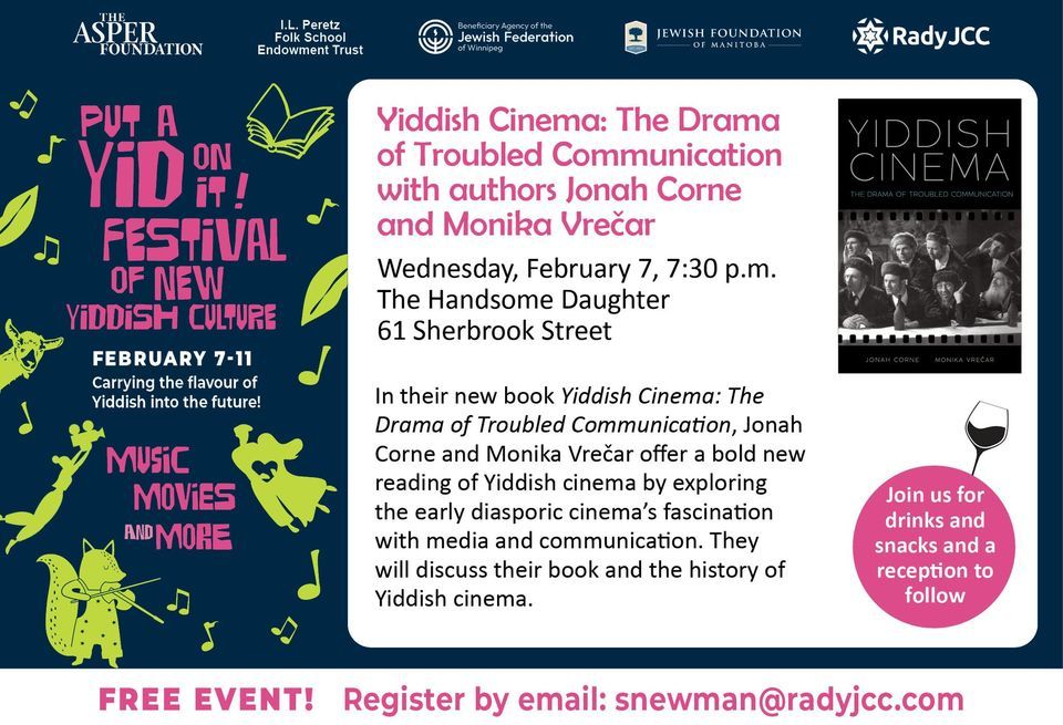 Yiddish Cinema: The Drama of Troubled Communication - Book Launch, The ...