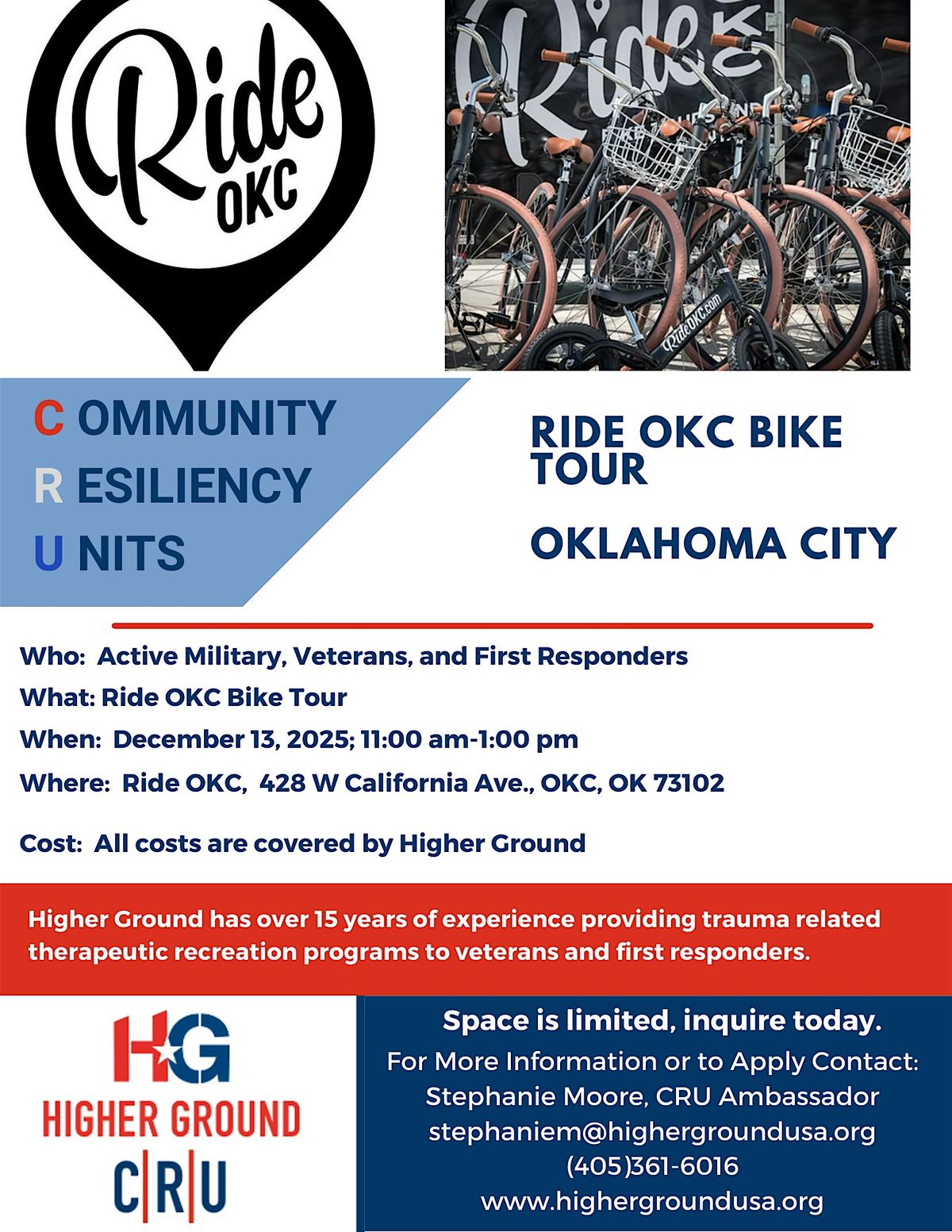 HG CRU- Ride OKC Bike Tour, Ride OKC Bike Tours and Rentals, Oklahoma City, 13 December 2025 ...