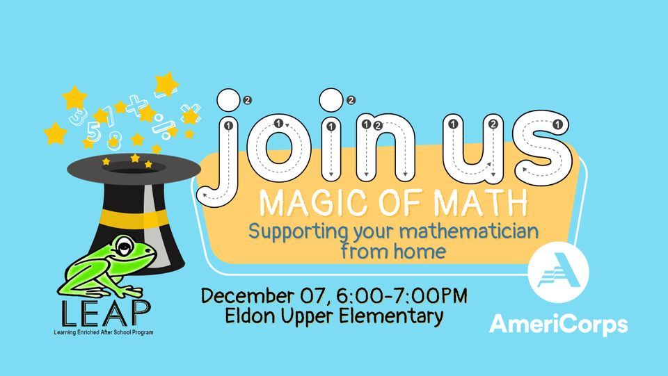 Magic of Math Night, Eldon Upper Elementary, 7 December 2023 | AllEvents