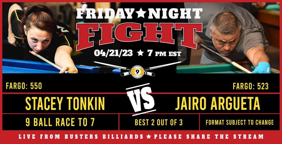 FNF-Stacey Tonkin vs Jairo Argueta, Busters Billiards, Somersworth, 21 ...