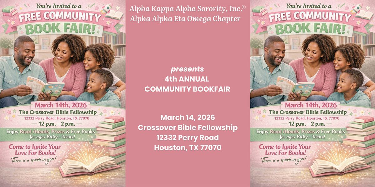 4th Annual Community Book Fair, Crossover Bible Fellowship, Houston, 14 ...
