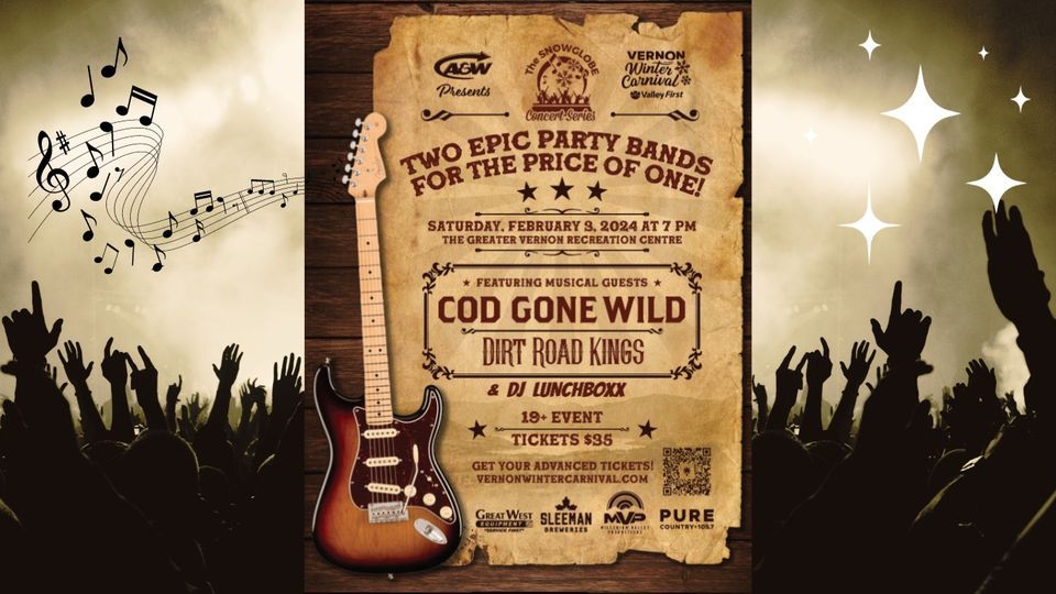 The Snowglobe Concert Series Returns! Feb. 3rd w/ COD GONE WILD, DIRT ...
