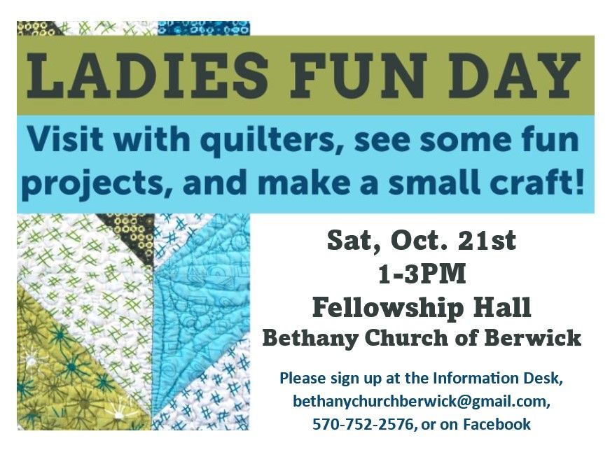 Ladies Fun Day - Quilts, Bethany Church of Berwick, 21 October 2023 ...