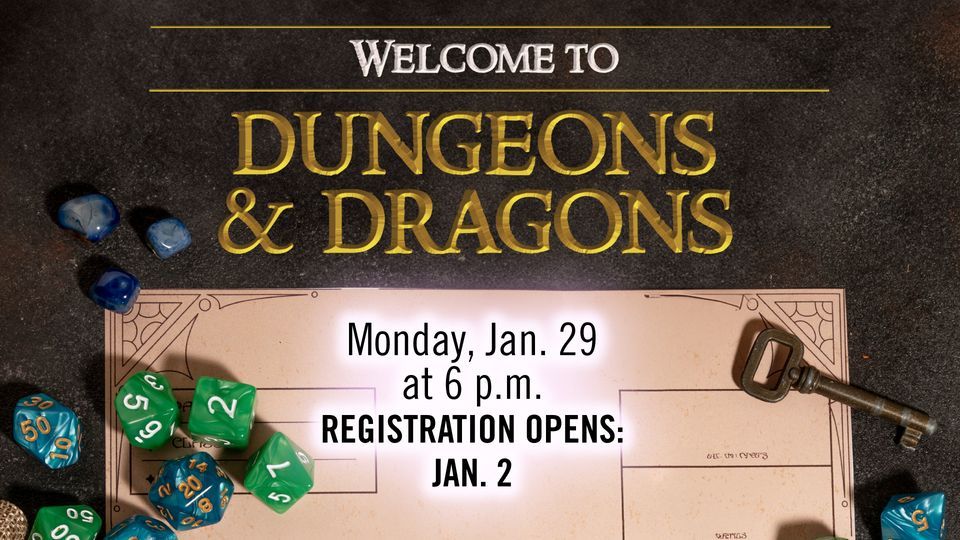 Welcome to Dungeons & Dragons, Orland Park Public Library, 30 January ...