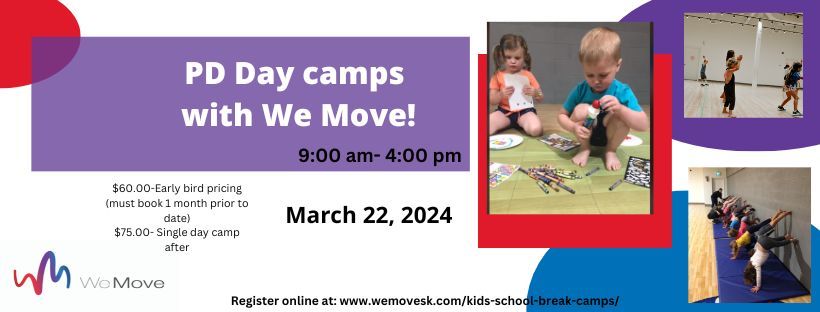 PD Day camp with We Move!, We Move SK, Saskatoon, March 22 2024 ...