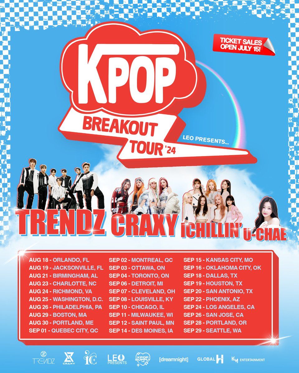 KPOP Breakout Tour, Amsterdam Bar and Hall, Twin Cities, 12 September ...