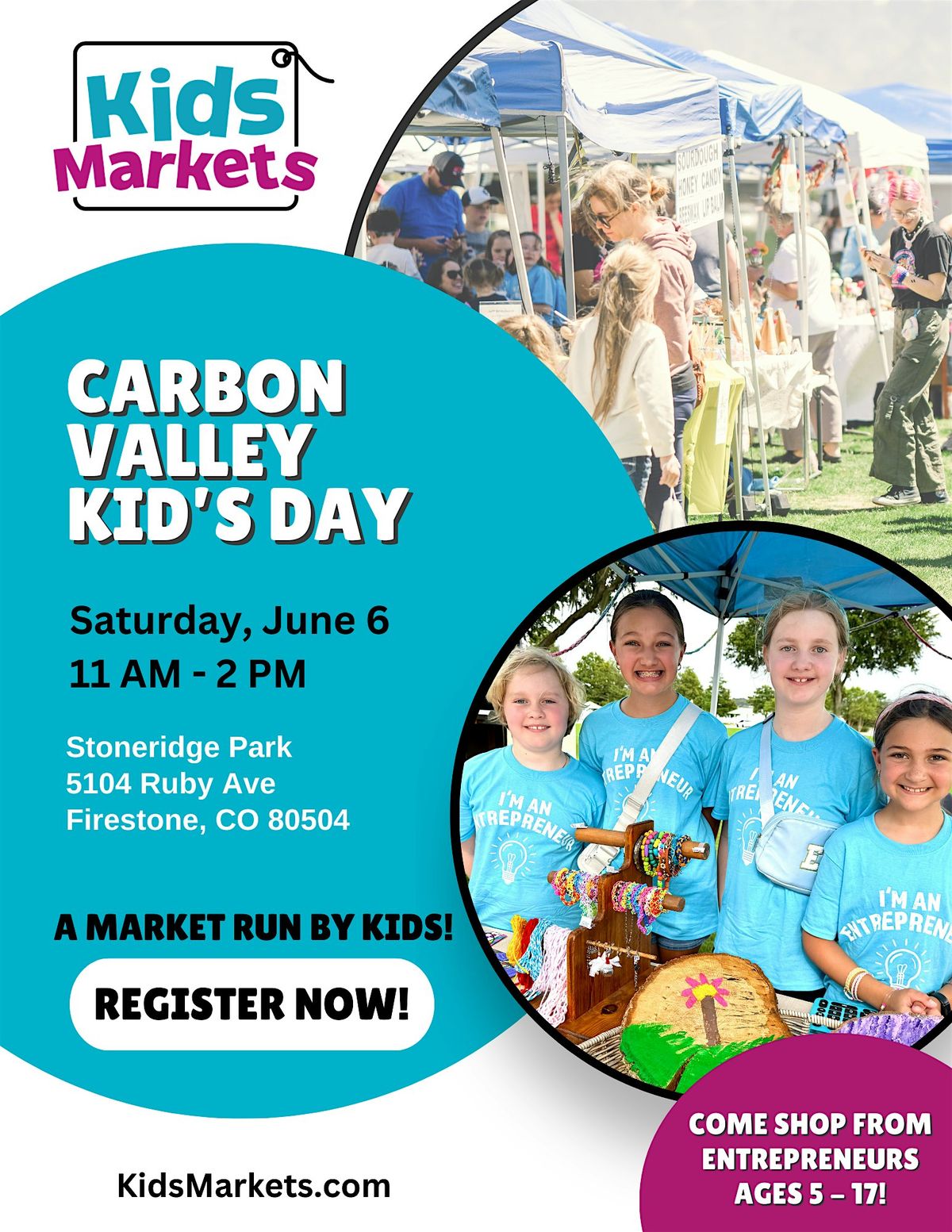 Kids Markets at Carbon Valley Kids Day, Ruby Avenue, Firestone, 6 June ...