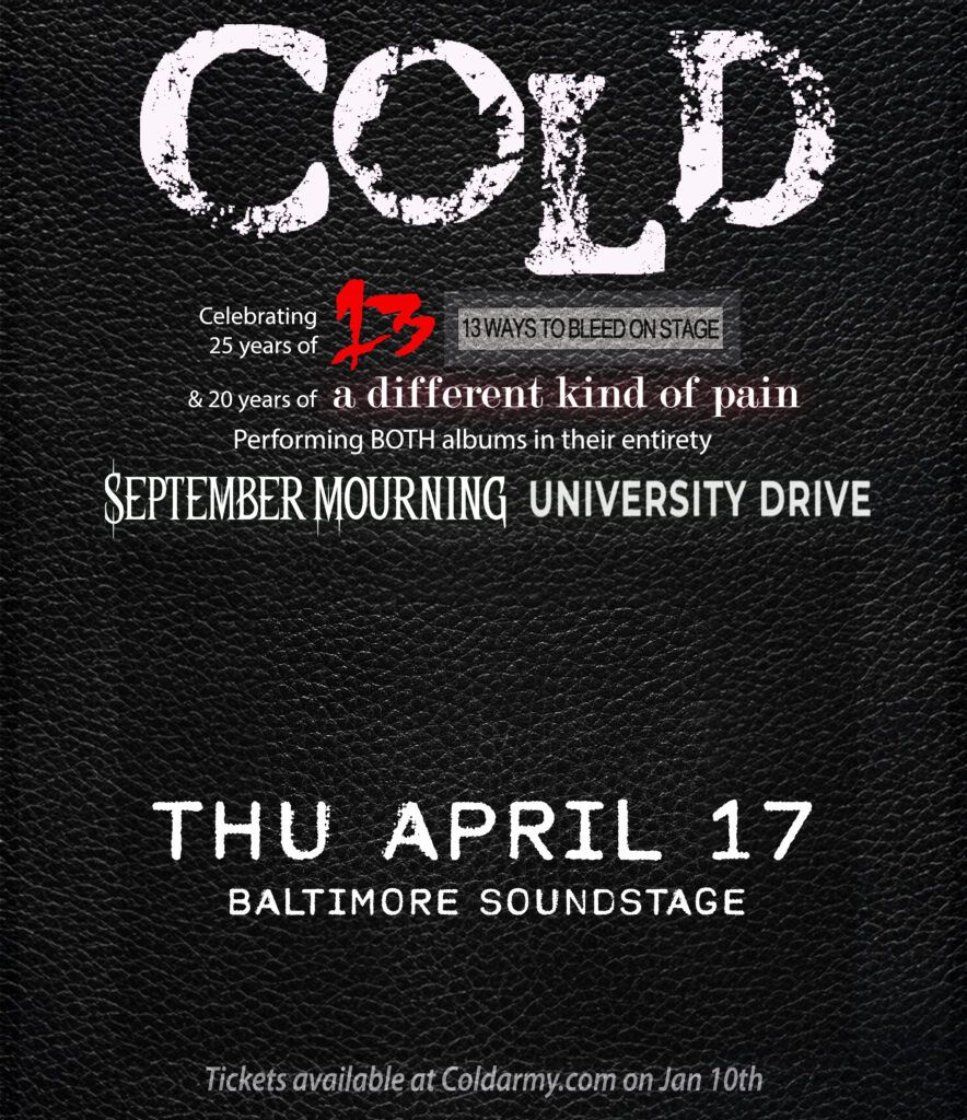 Cold September Mourning & University Drive, Bourbon Theatre - NE ...