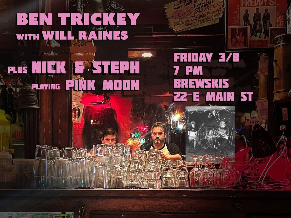 Ben Trickey & Will Raines plus Pink Moon live at Brewskis, Brewskis ...