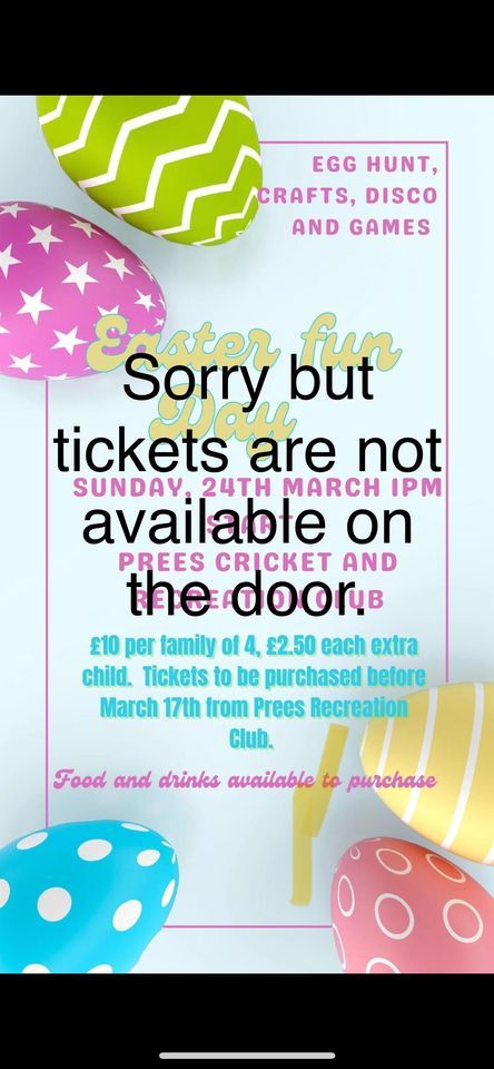 Easter fun day , Prees Recreation Club, Welshampton, 24 March 2024 ...