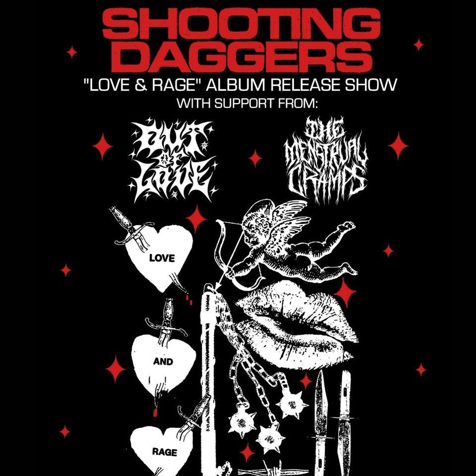 Shooting Daggers: "Love & Rage" Album Release Show, Rough Trade East ...