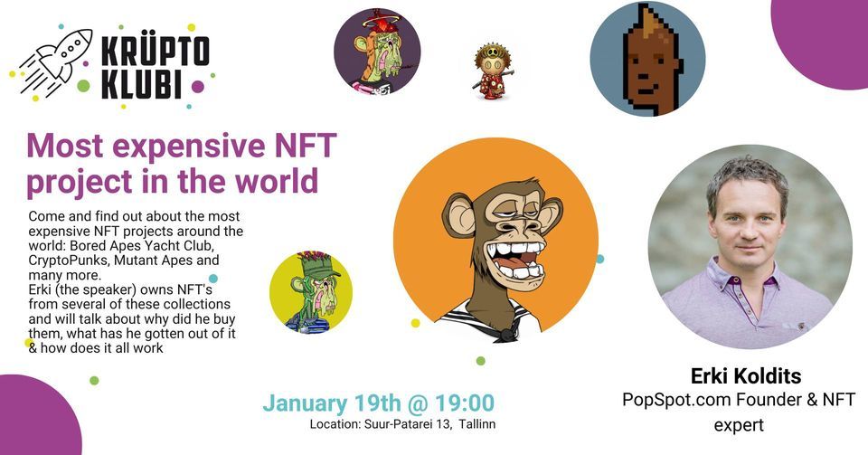 Most expensive NFT project in the world, Suur-Patarei 13, Põhja-Tallinn, Tallinn, 10415 Harju ...