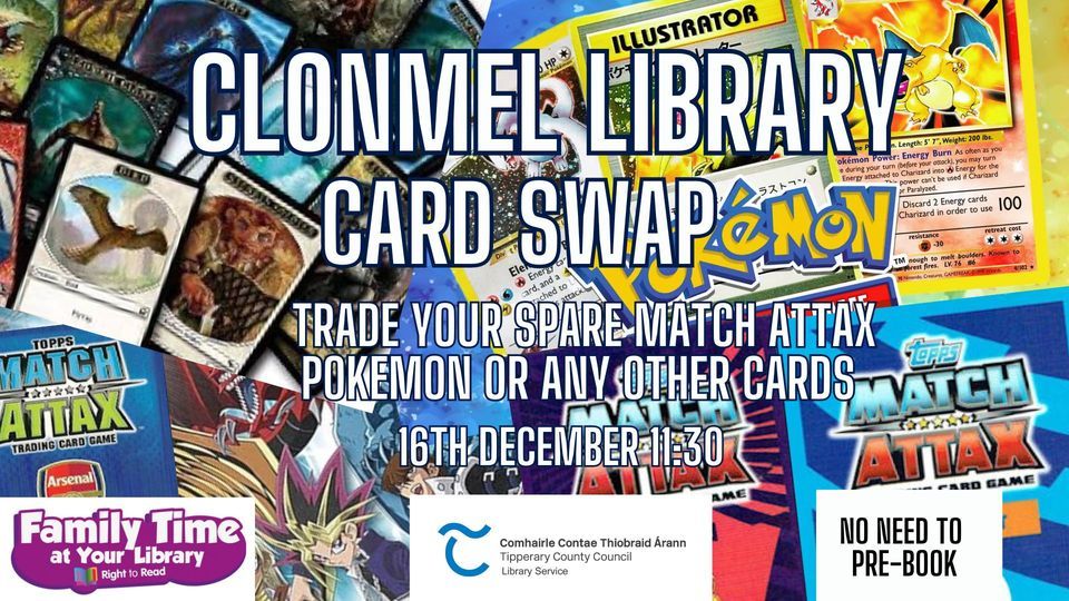 Clonmel Library Card Swap , Clonmel Library, 16 December 2023 | AllEvents
