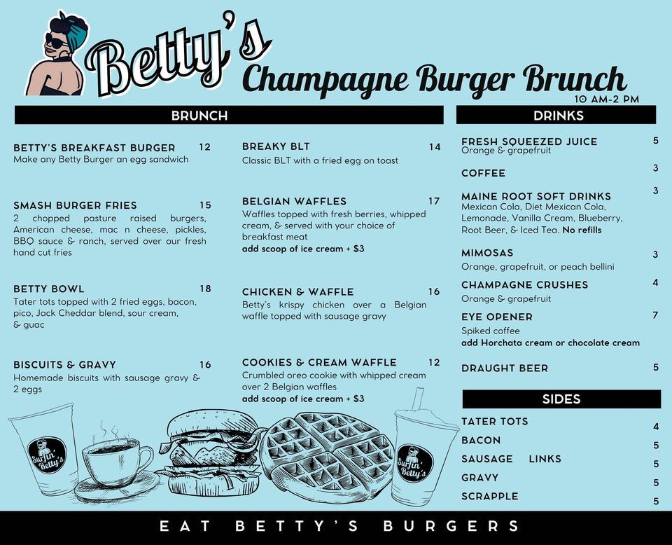 Betty’s Burger Brunch , Surfin Betty's Burger Bar, Ocean City, 25 ...