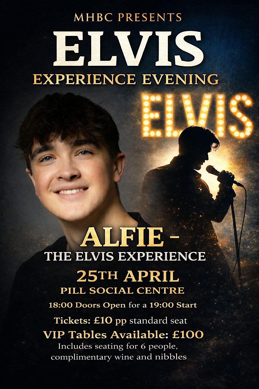 Alfie the Elvis Experience, Pill Social Centre, Milford Haven, 25 April ...