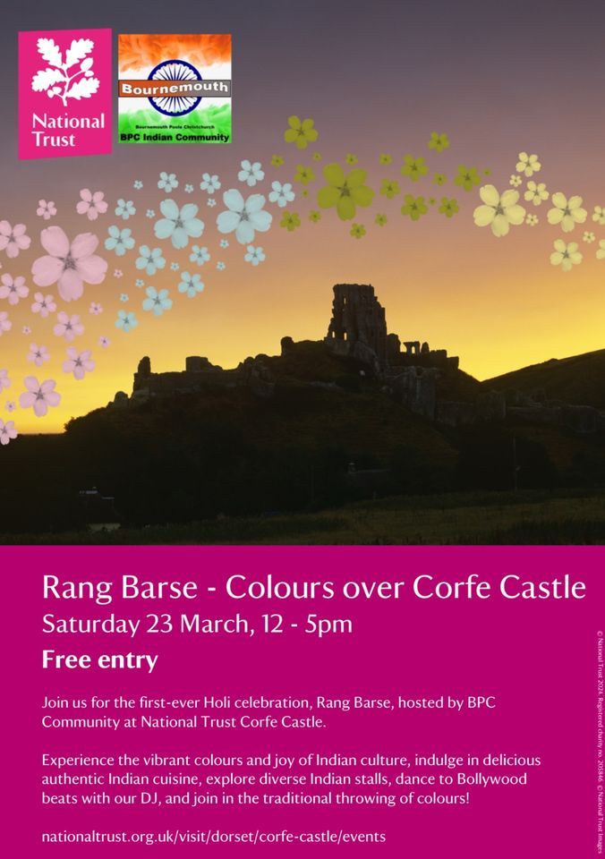 Rang Barse - Holi Corfe Castle , Corfe Castle, Poole, 23 March 2024 ...
