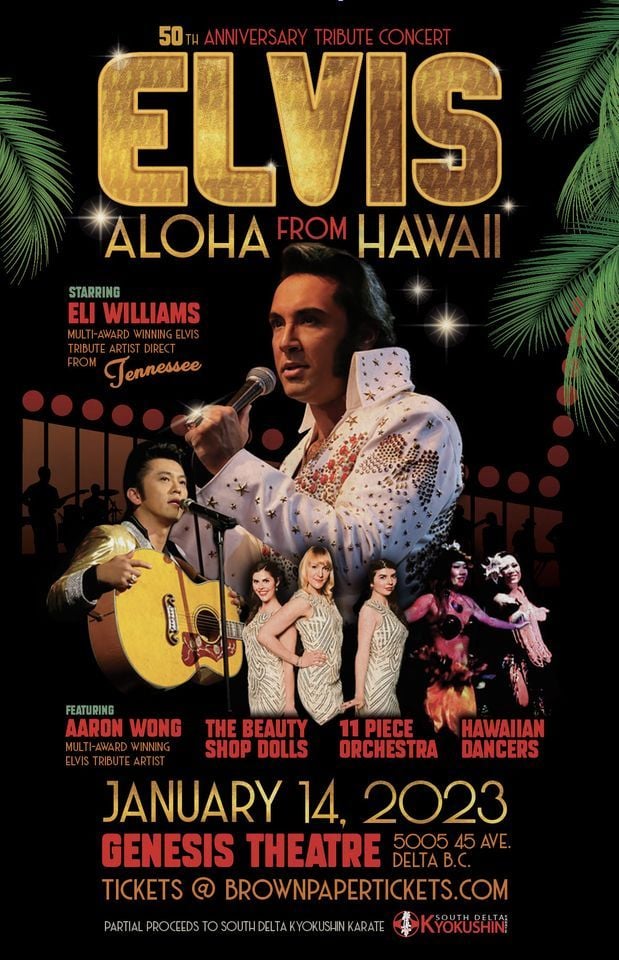 Eli Williams as Elvis 50th Anniversary of Al, 5005 45 Ave, Delta, BC ...