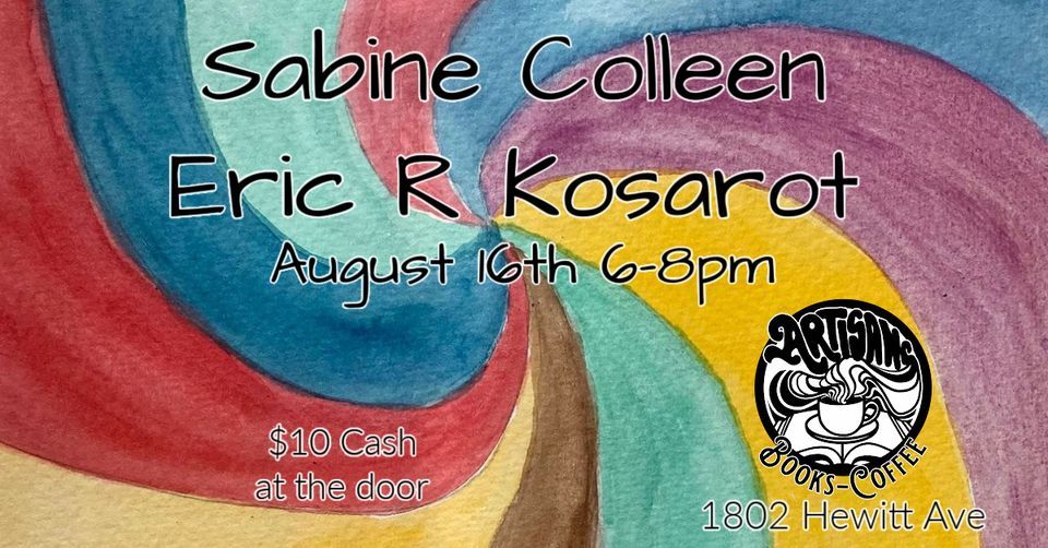 Sabine Colleen and Eric R Kosarot at Artisans Books & Coffee, Artisans ...