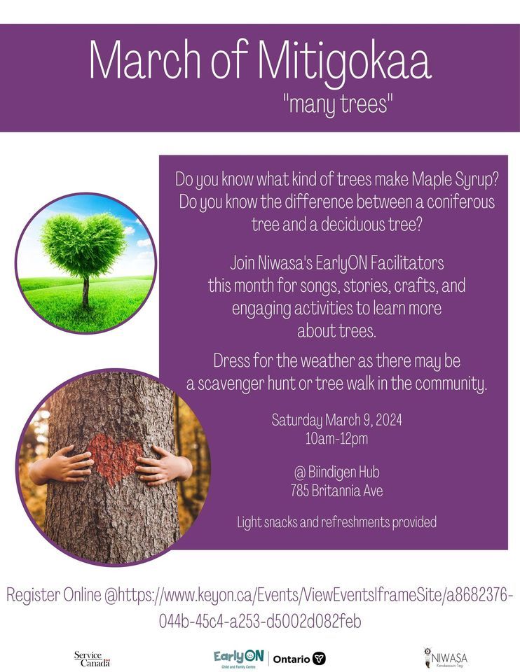 Family Program: March of Mitigokaa "Many Trees", 785 Britannia Ave, Hamilton, ON L8H 2B6, Canada ...