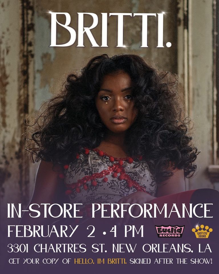Britti In-Store Performance & Album Signing, Euclid Records NOLA, New ...
