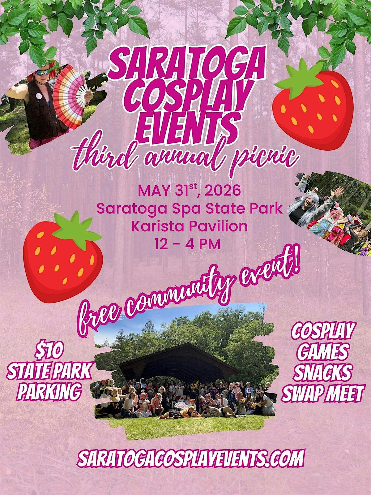 Saratoga Cosplay Events Third Annual Community Picnic, Saratoga Spa ...