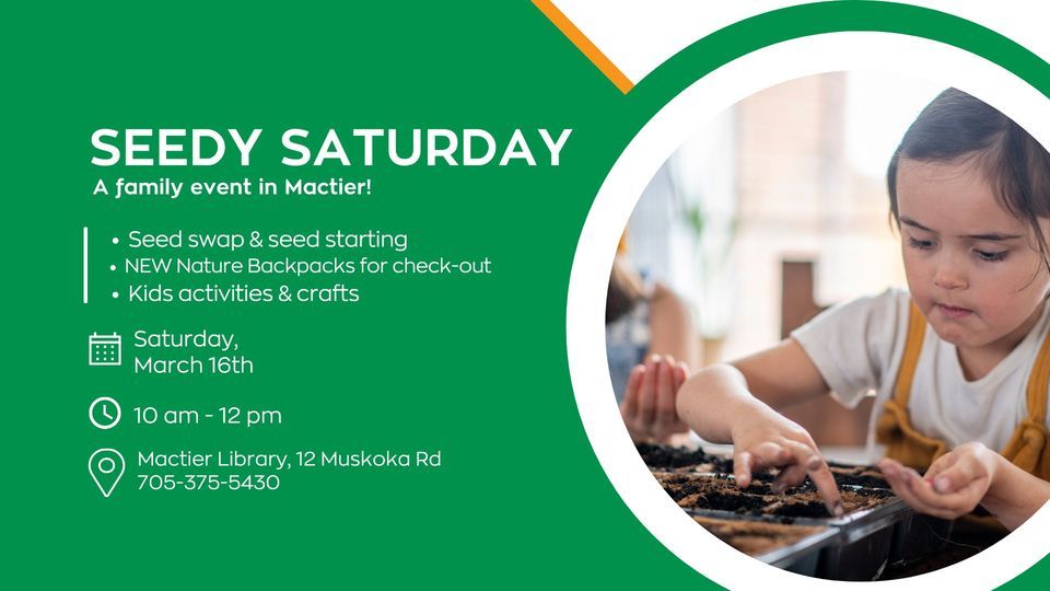 Seedy Saturday in Mactier, Mactier Library, Muskoka, 16 March 2024 ...
