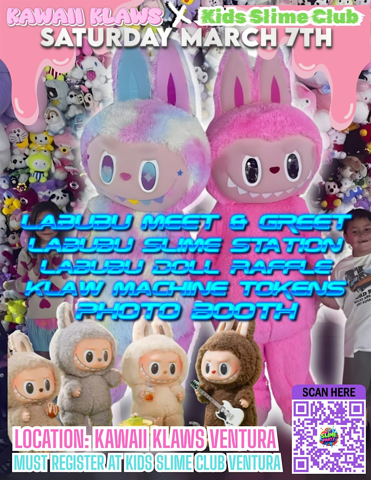 Labubu Meet & Greet | Photo Booth + Labubu Slime + Klaw Machine Tokens ...