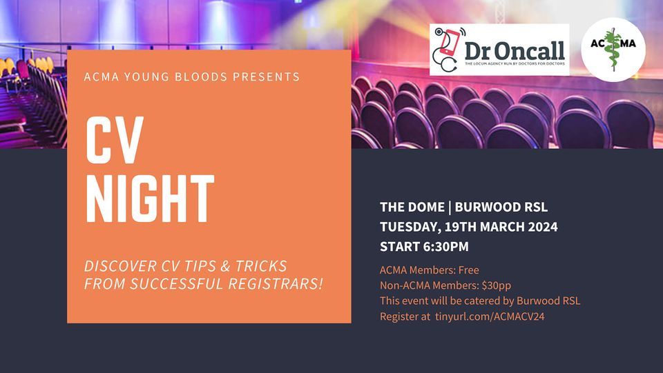 Young ACMA - CV night! , Burwood RSL, 19 March 2024 | AllEvents