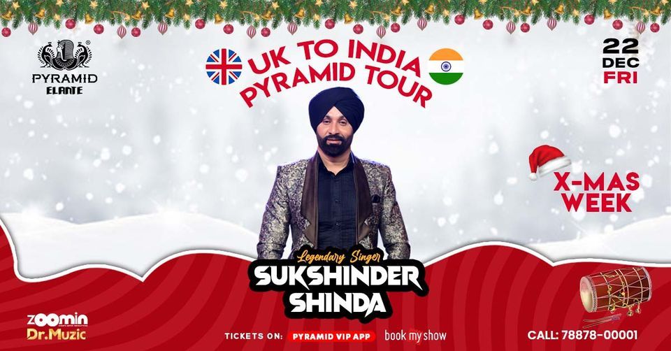 Sukshinder Shinda Live in Pyramid Elante Chandigarh, Chandigarh Elante ...