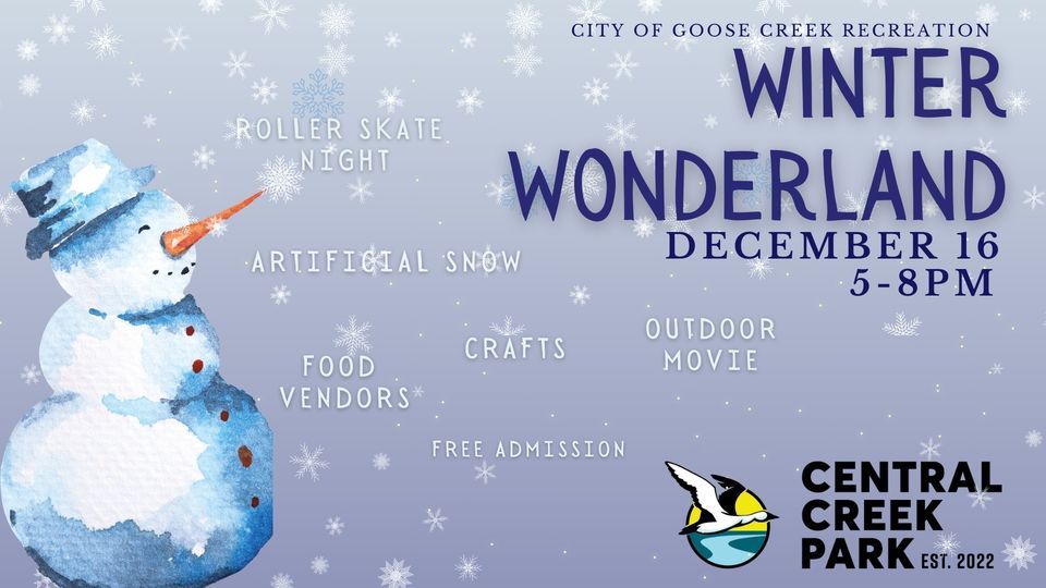 Winter Wonderland at Central Creek Park, 519A North Goose Creek ...