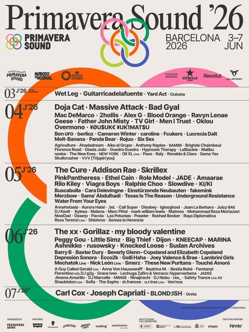 Primavera Sound Barcelona 2026 - Saturday - The **, Gorillaz and more ...