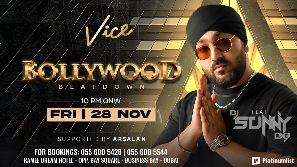 Bollywood Beatdown at Vice in Dubai, VICE, Ramee Dream Hotel, Dubai, 28 ...