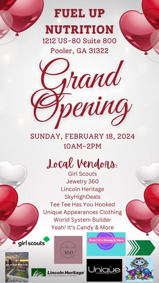 GRAND OPENING - FUEL UP NUTRITION , 1212 US-80 Suite 800, Pooler, GA ...
